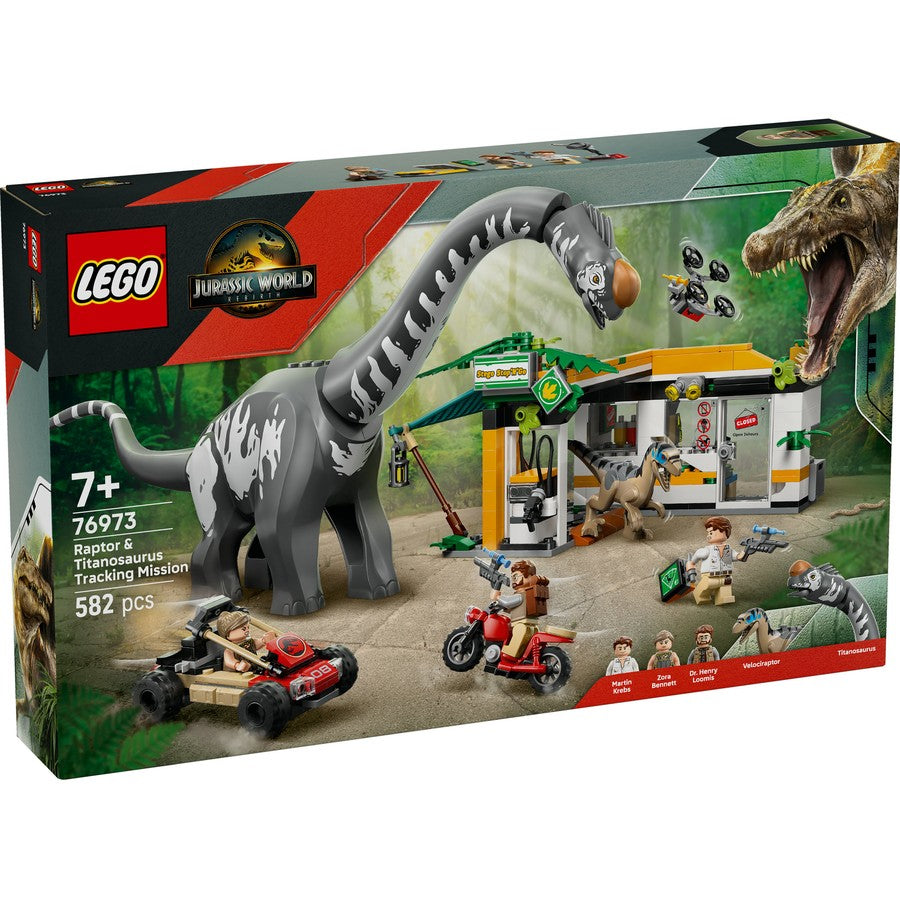 LEGO 76973 JW RAPTOR & TITANOSAURUS TRAC